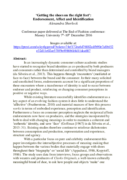 (PDF) 'Getting the shoes on the right feet': Endorsement, Affect and ...