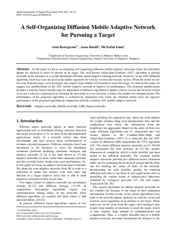 (PDF) Self-organizing Mobile Sensor Network