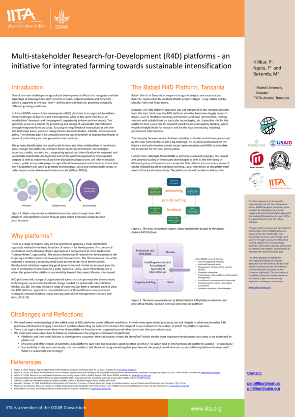 (PDF) Multi-stakeholder Research-for-Development (R4D) platforms - An ...