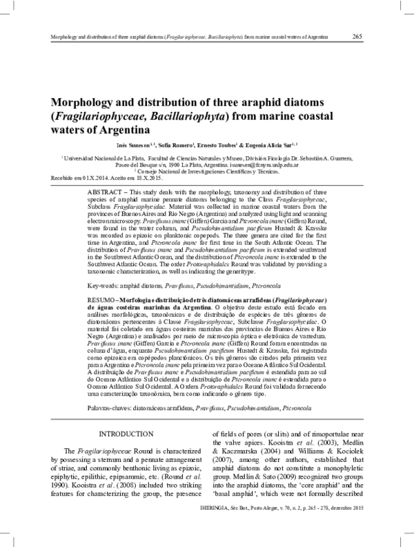 (PDF) Morfologia e distribuição de três diatomáceas arrafídeas ...