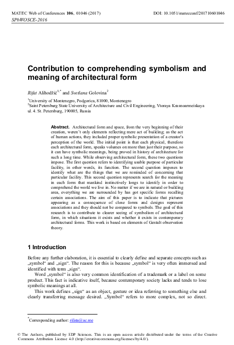 (PDF) Contribution to comprehending symbolism and meaning of ...