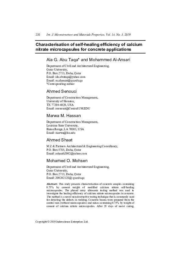 (PDF) Characterisation of self-healing efficiency of calcium nitrate ...