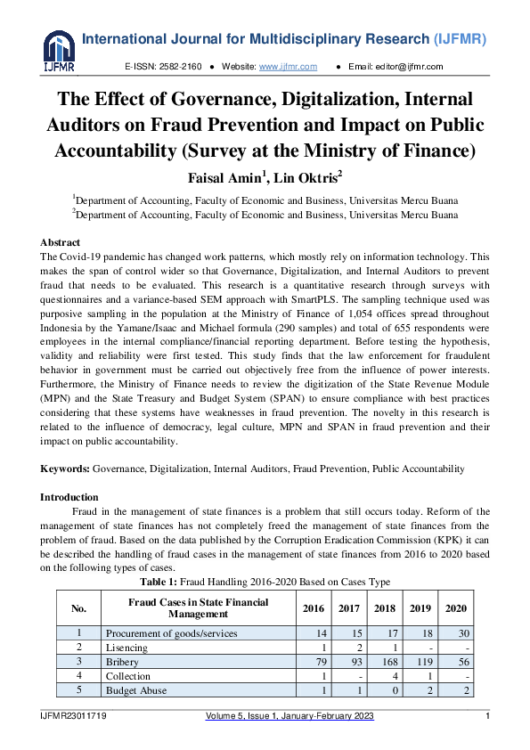 (PDF) The Effect of Governance, Digitalization, Internal Auditors on ...