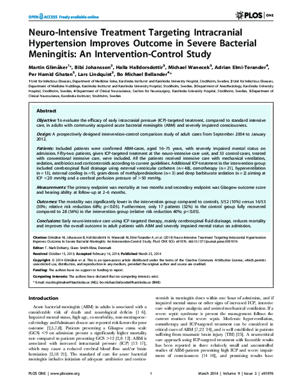 (PDF) Neuro-Intensive Treatment Targeting Intracranial Hypertension ...