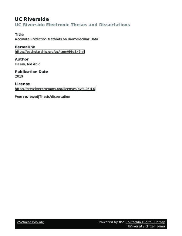 Pdf Accurate Prediction Methods On Biomolecular Data Abid Hasan
