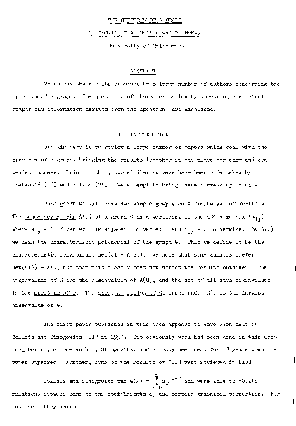 (PDF) The spectrum of a graph