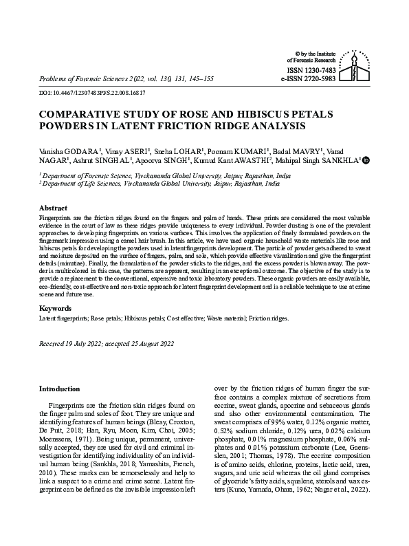 (PDF) Comparative study of rose and hibiscus petals powders in latent ...