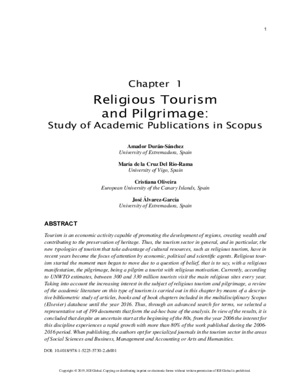(PDF) Religious Tourism and Pilgrimage