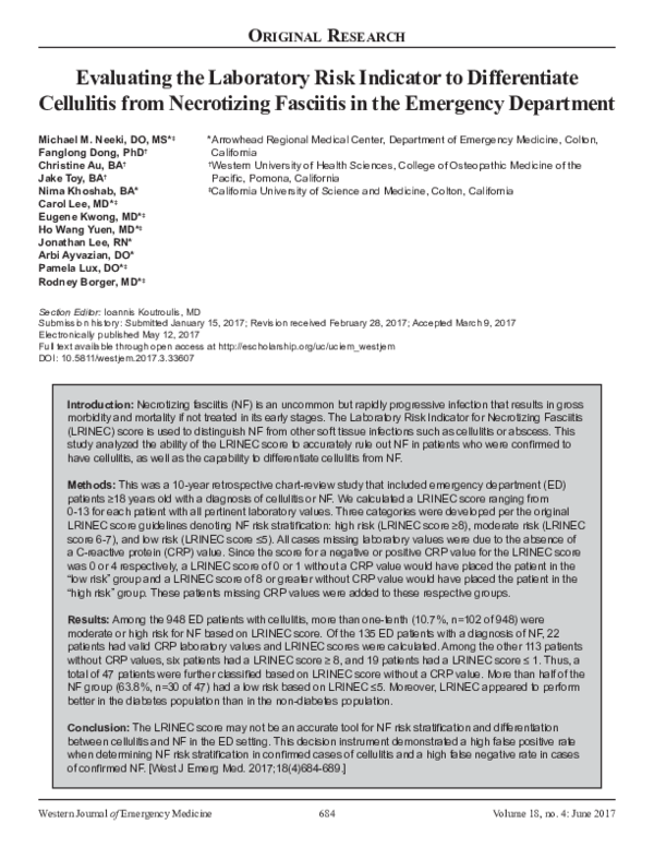 (PDF) Evaluating the Laboratory Risk Indicator to Differentiate ...
