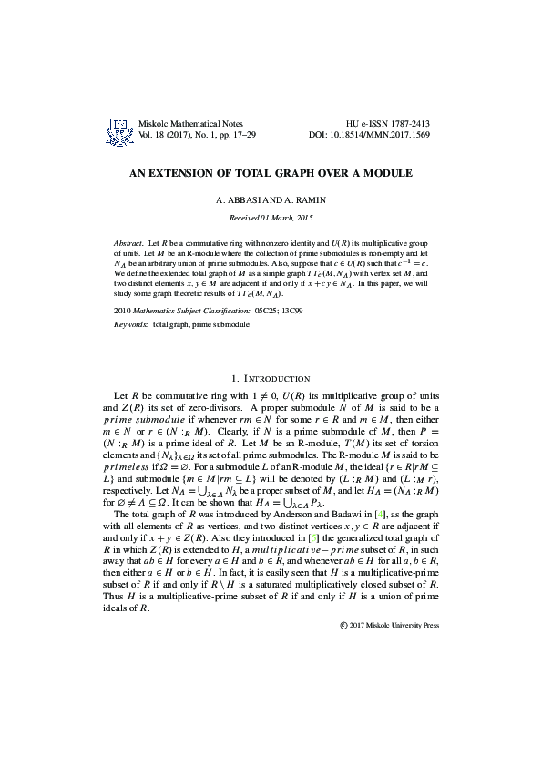 (PDF) An extension of total graph over a module