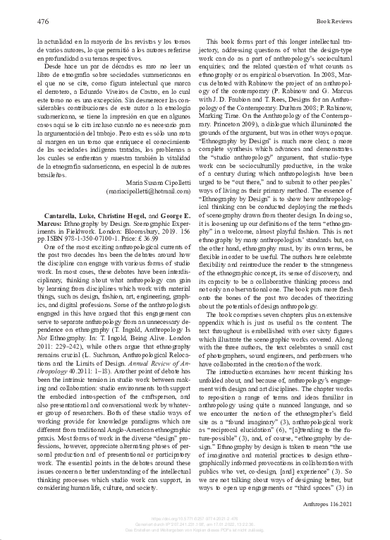 (PDF) Cantarella, Luke, Christine Hegel, and George E. Marcus ...