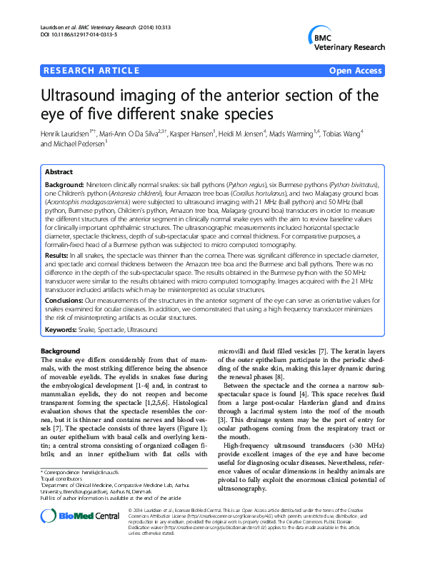 (PDF) Ultrasound imaging of the anterior section of the eye of five ...