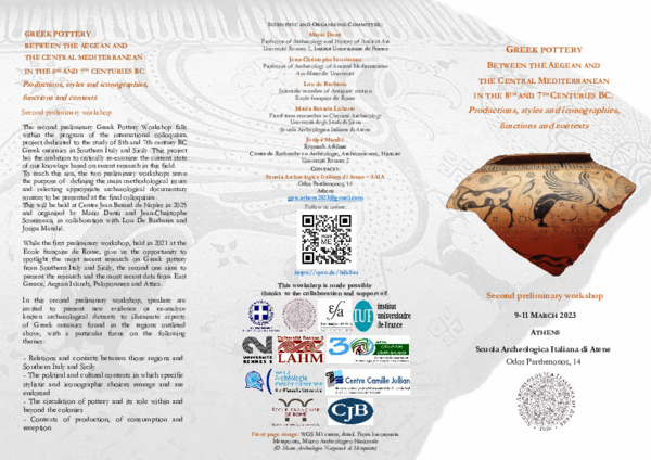 (PDF) 7th century BC Laconian pottery: style, production, distribution