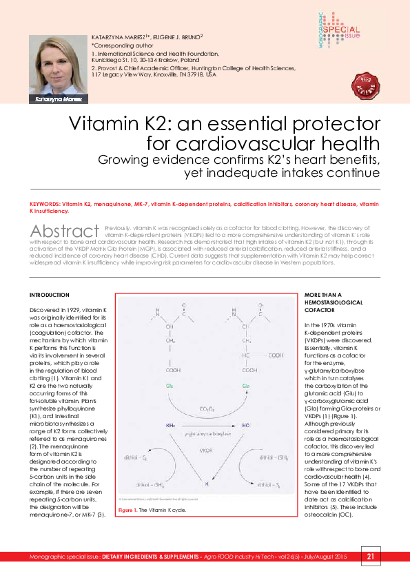 (PDF) Vitamin K2: an essential protector for cardiovascular health ...