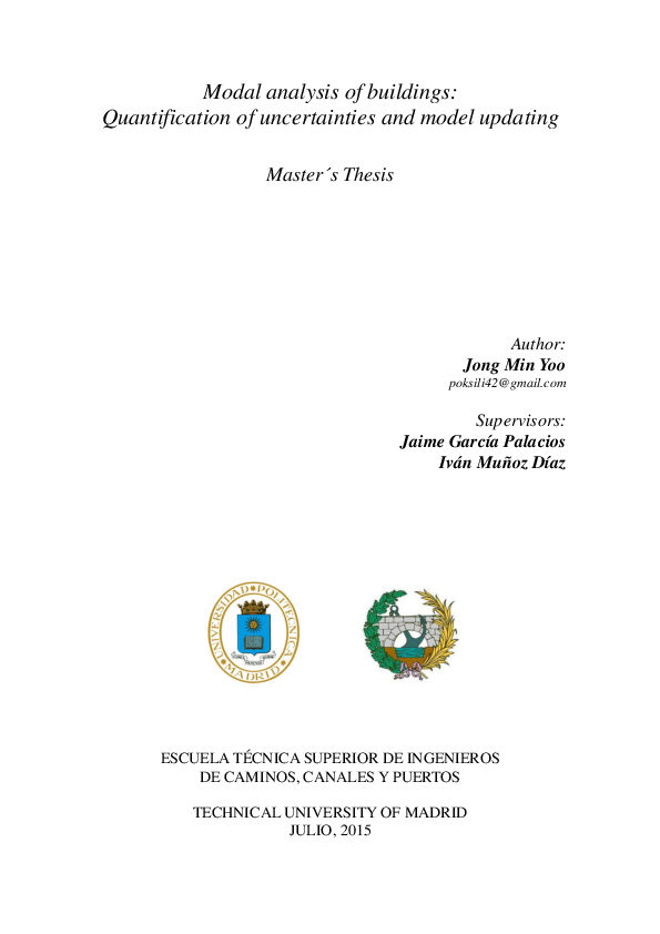(PDF) Modal analysis of buildings : quantification of uncertainties and ...