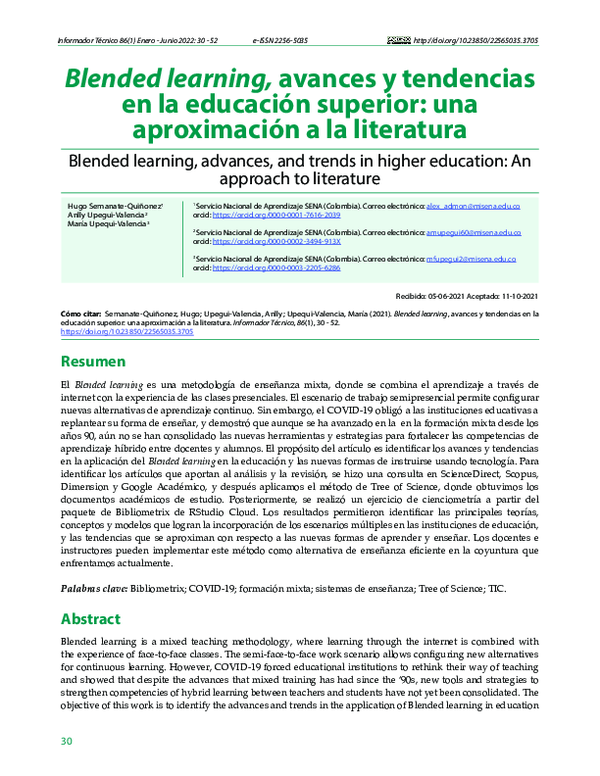 (PDF) Blended learning, avances y tendencias en la educación superior ...