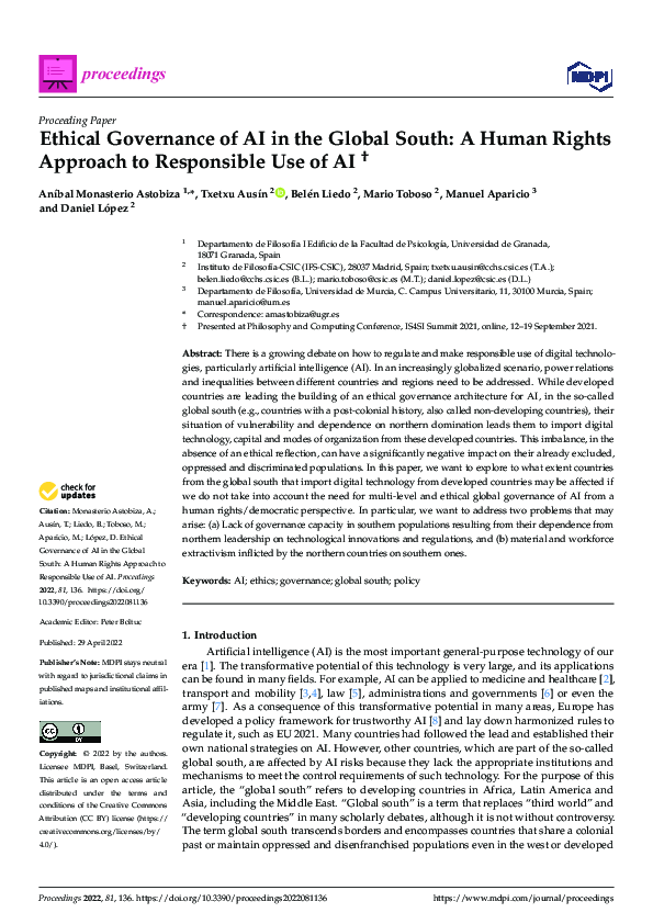 (PDF) Ethical Governance of AI in the Global South: A Human Rights ...