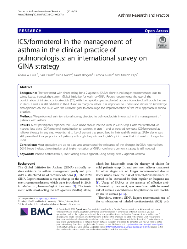 (PDF) ICS/formoterol in the management of asthma in the clinical ...