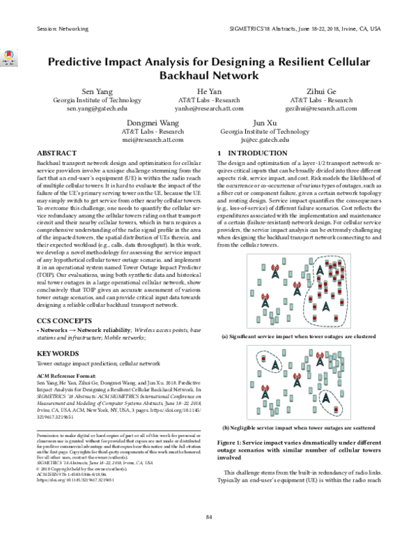 (PDF) Predictive Impact Analysis for Designing a Resilient Cellular ...