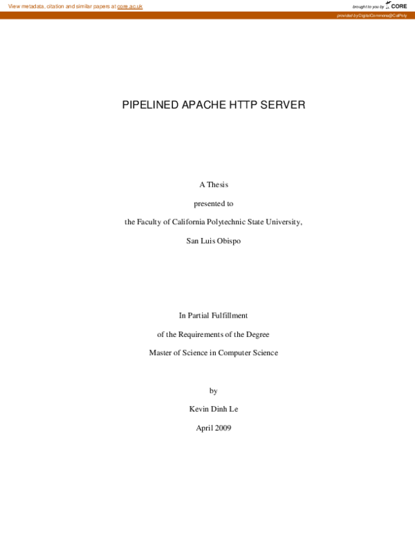 (PDF) Pipelined Apache HTTP Server