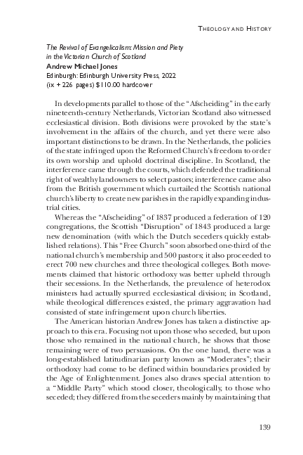 (PDF) Andrew Jones, The Revival of Evangelicalism: Mission and Piety in ...