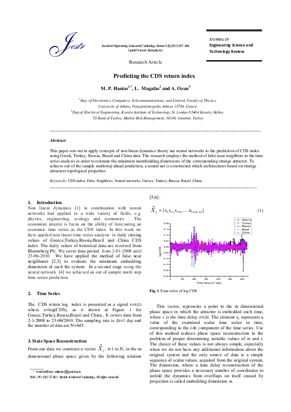 (PDF) Predicting the CDS return index