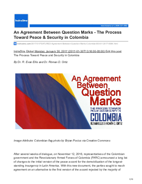 (PDF) An Agreement Between Question Marks -The Process Toward Peace ...