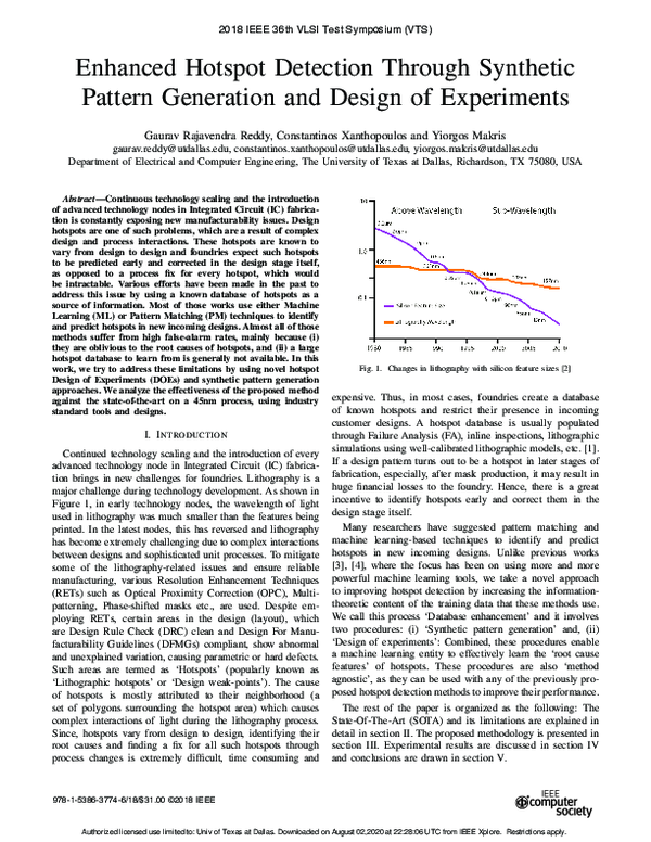 Pdf Enhanced Hotspot Detection Through Synthetic Pattern Generation And Design Of Experiments 