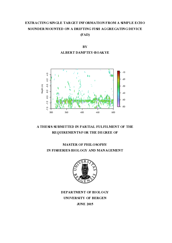 (PDF) Extracting single target information from a simple echo sounder ...