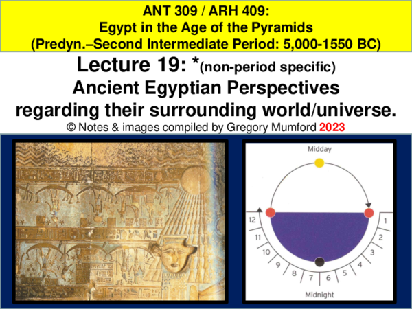 (PDF) Anth.309: Ppt. lecture-19: Pharaonic world perspectives, from daily life to beliefs ...