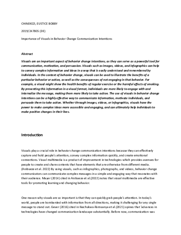 (DOC) Visual behaviour