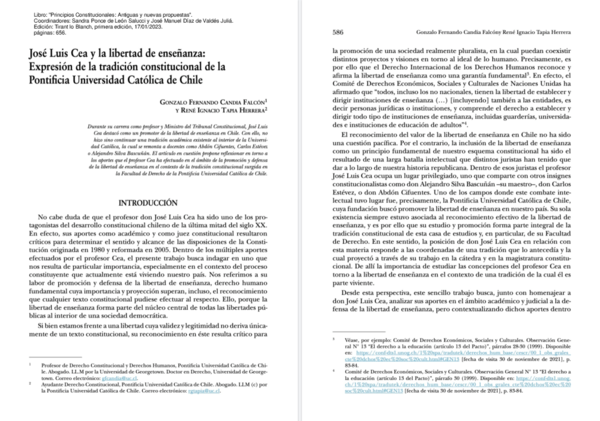 (PDF) José Luis Cea y la libertad de enseñanza: Expresión de la ...