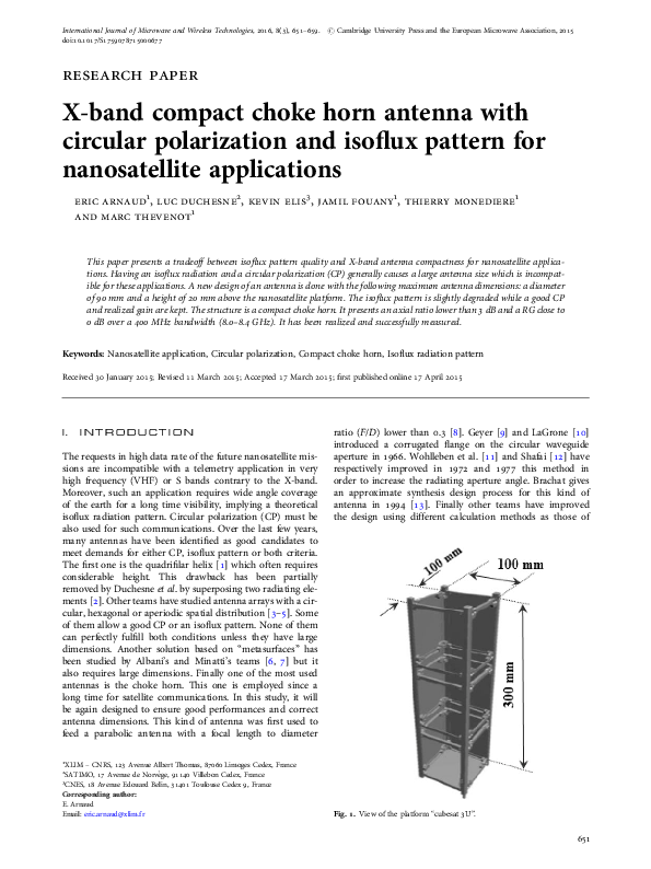 (PDF) X-band compact choke horn antenna with circular polarization and ...