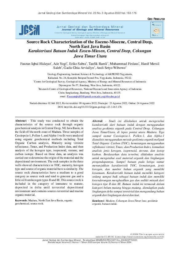 (PDF) Source Rock Characterization of the Eocene-Miocene, Central Deep ...