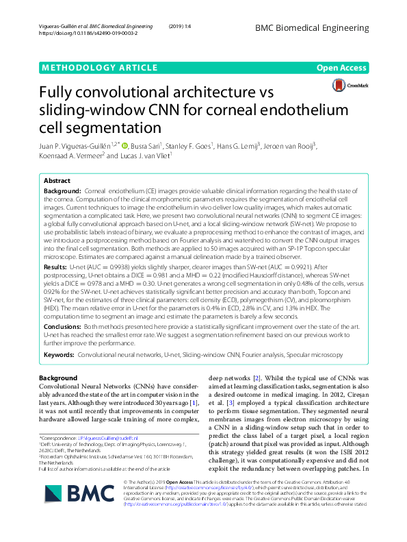 (PDF) Fully convolutional architecture vs sliding-window CNN for ...