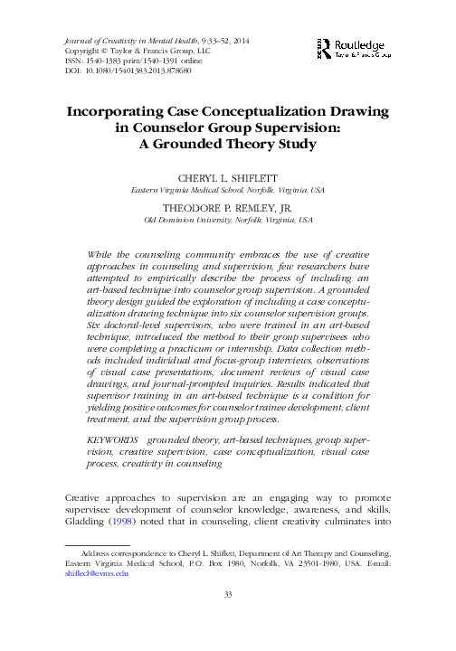 (PDF) Incorporating Case Conceptualization Drawing in Counselor Group ...