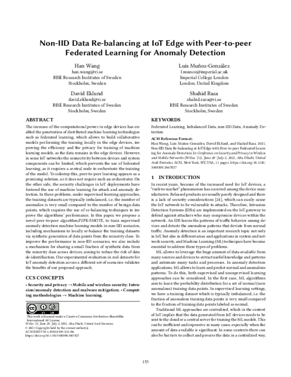 (PDF) Non-IID data re-balancing at IoT edge with peer-to-peer federated ...