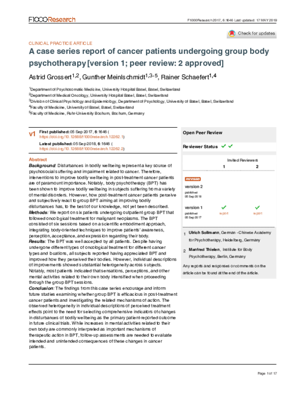 (PDF) Referee report. For: A case series report of cancer patients ...