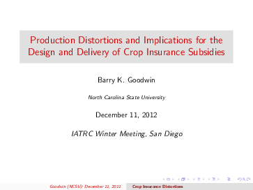 (PDF) Production Distortions and Implications for the Design and ...