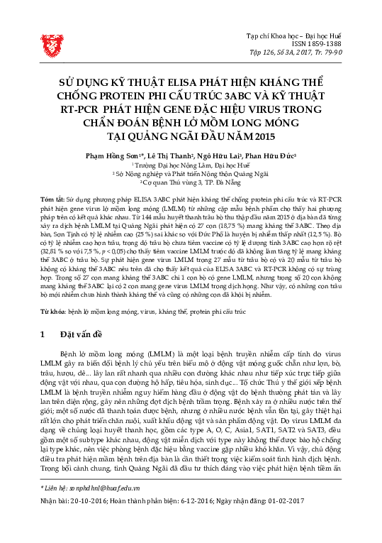 (PDF) Sử Dụng Kỹ Thuật Elisa Phát Hiện Kháng Thể Chống Protein Phi Cấu ...