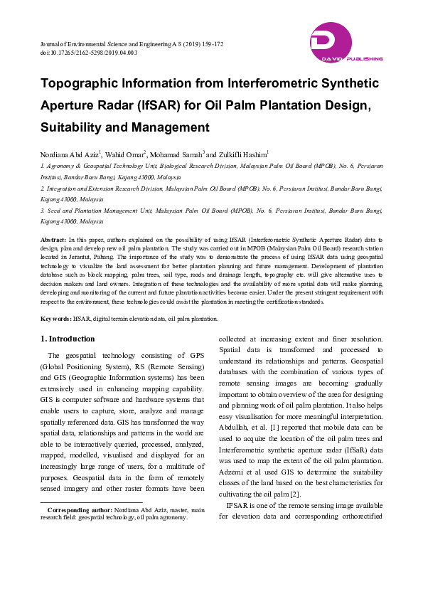 (PDF) Topographic Information from Interferometric Synthetic Aperture ...