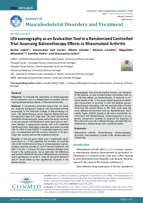 (PDF) Ultrasonography as an Evaluation Tool in a Randomized Controlled ...