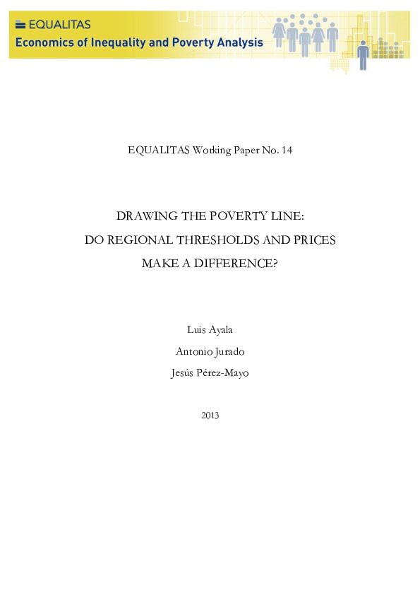 (PDF) Drawing the Poverty Line: Do Regional Thresholds and Prices Make ...