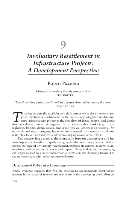 (PDF) Involuntary Resettlement in Infrastructure Projects : A ...
