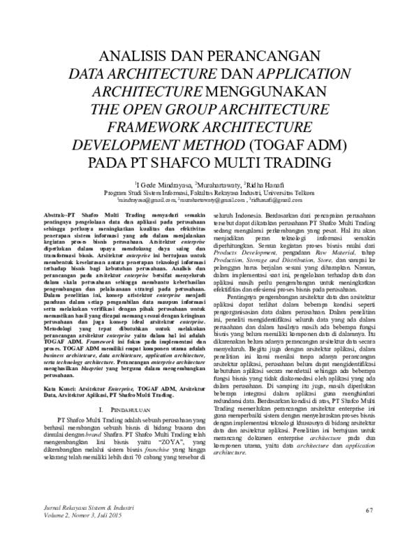 (PDF) Analisis Dan Perancangan Data Architecture Dan Application ...