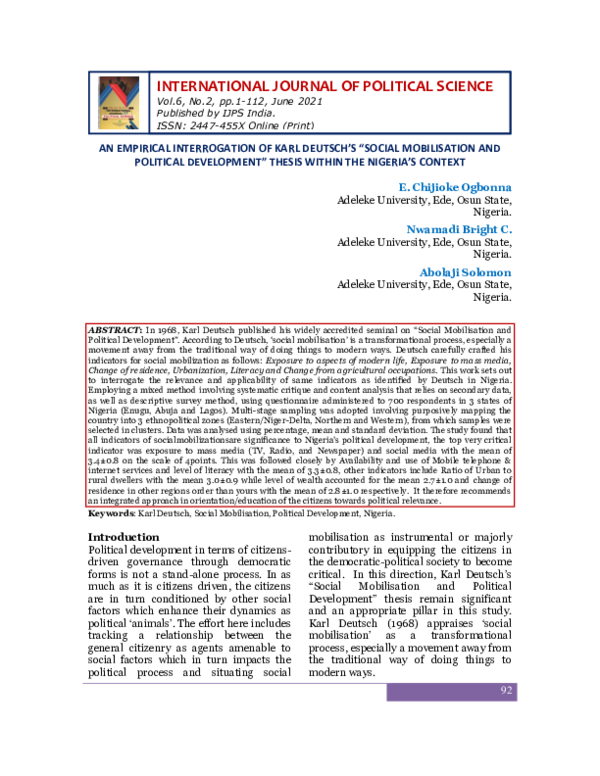 (PDF) International Journal of Political Science