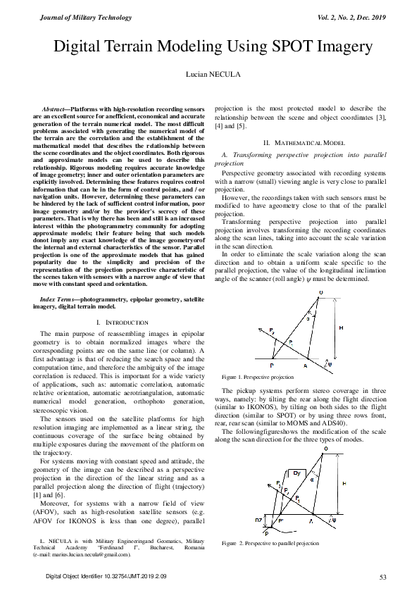 (PDF) Digital Terrain Modeling Using SPOT Imagery