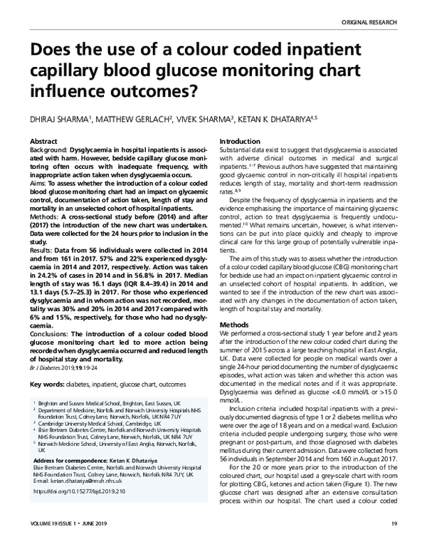 (PDF) Does the use of a colour coded inpatient capillary blood glucose ...