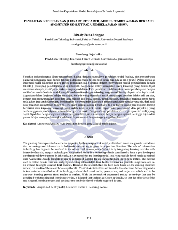 (PDF) Penelitian Kepustakaan (Library Research) Modul Pembelajaran ...