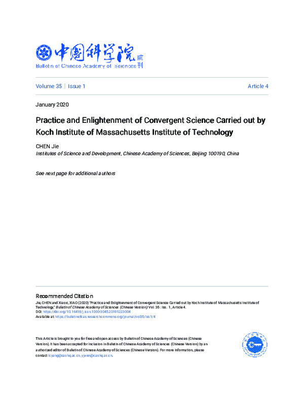 (PDF) Practice and Enlightenment of Convergent Science Carried out by ...